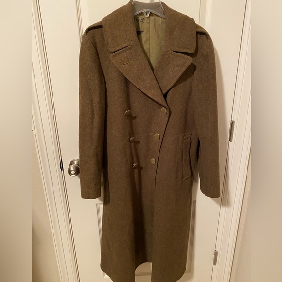 None | Jackets & Coats | Vintage Us Army Green Wool Coat Heavy | Poshmark